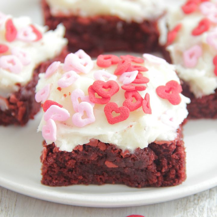 Red Velvet Cheesecake Swirl Brownies - Eat. Drink. Love.