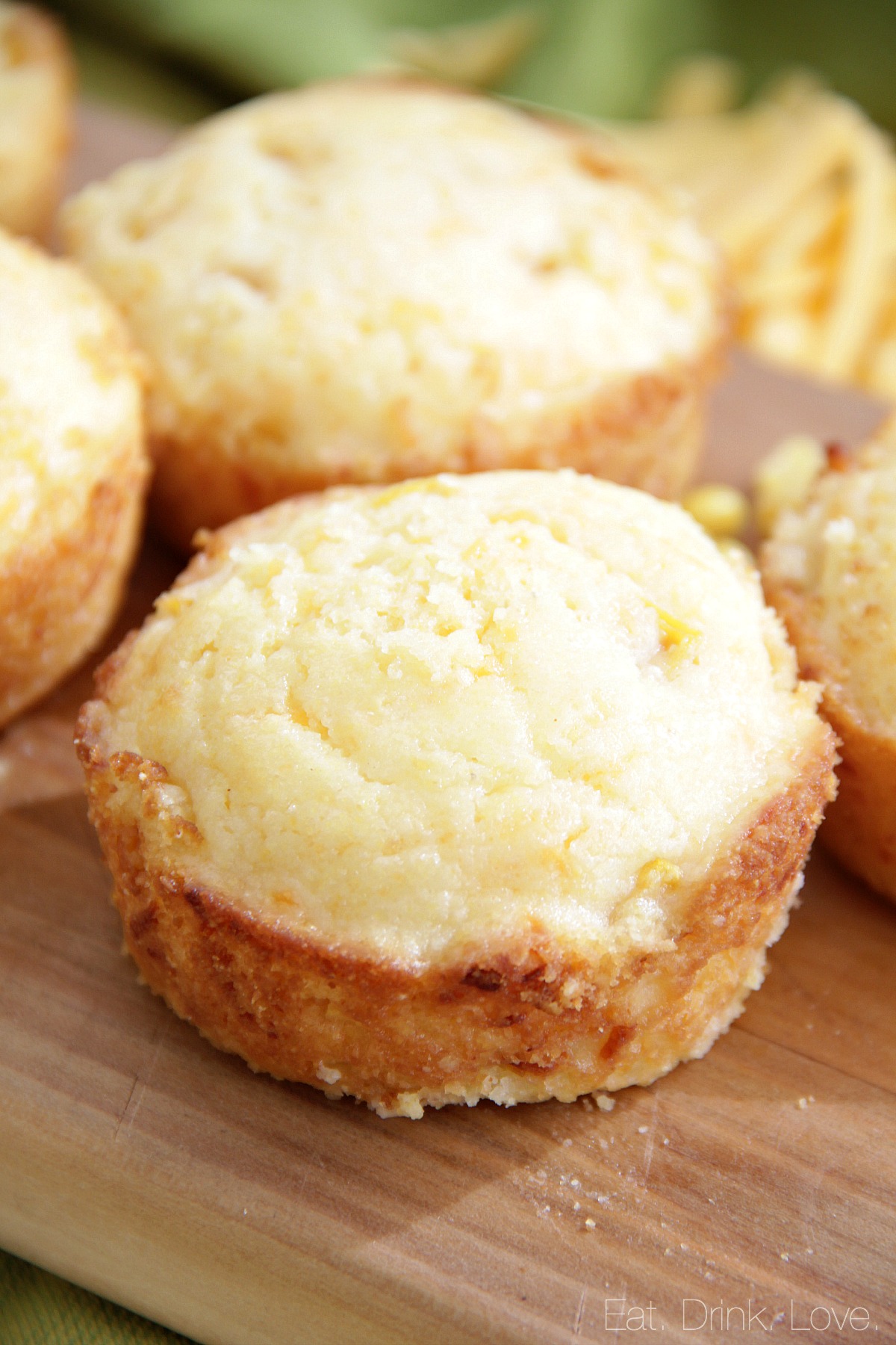 Garlic Cheddar Corn Muffins - Eat. Drink. Love.