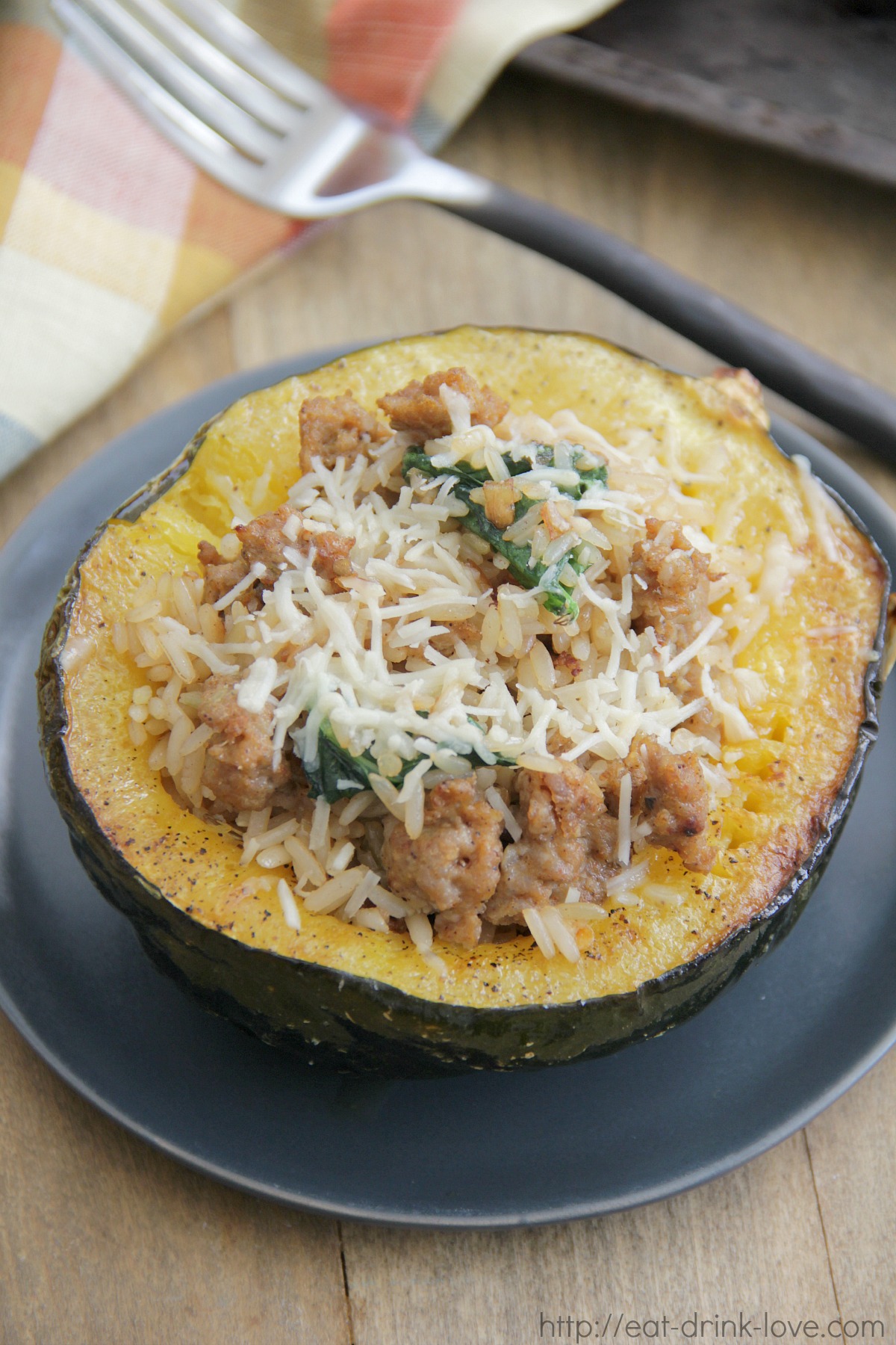Sausage Stuffed Acorn Squash Eat Drink Love