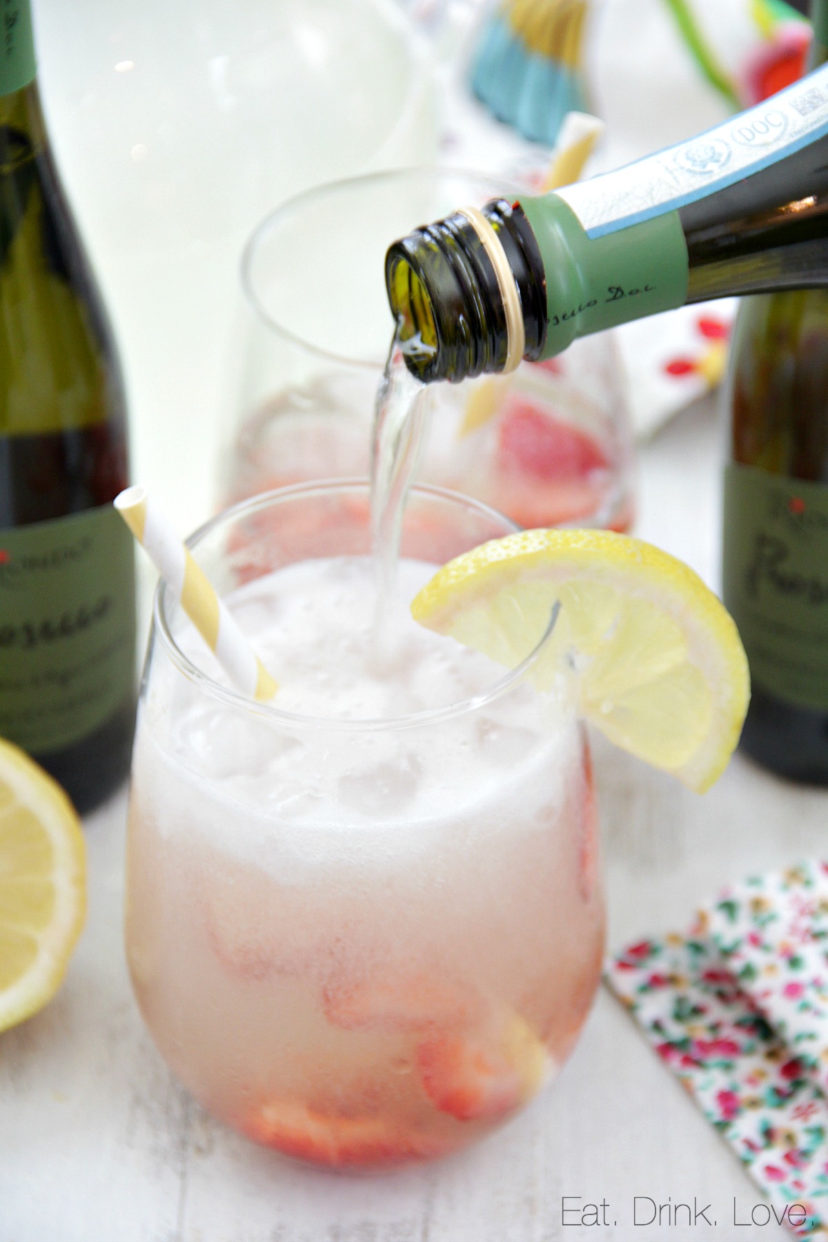 Prosecco Lemonade Punch - Eat. Drink. Love.